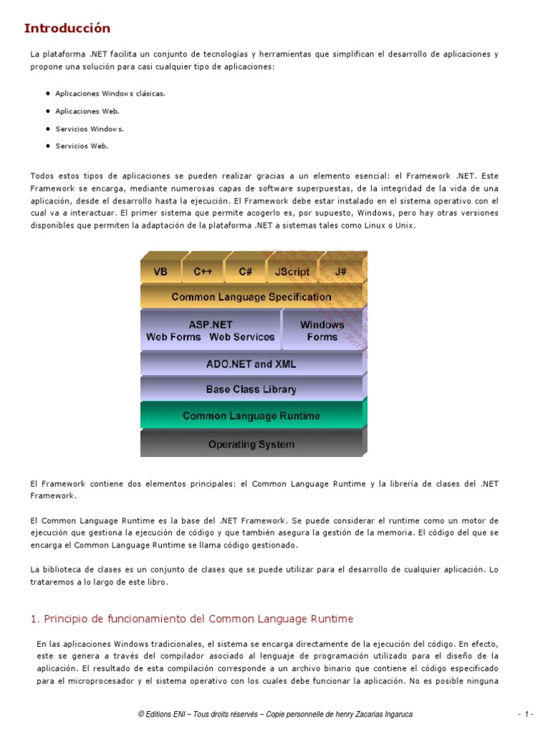 (ENI) - VB-VS2012 Los Fundamentos Del Lenguaje PDF | PDF | .NET Framework | Básico