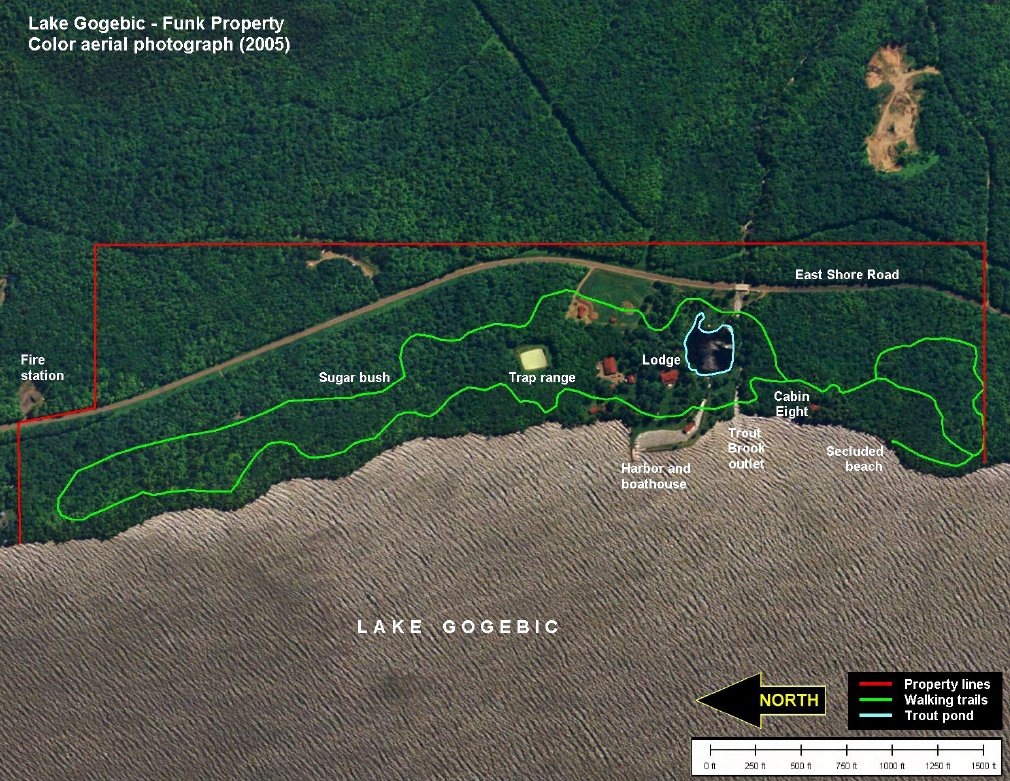 Maps of Funk's Lodge On Lake Gogebic in Michigan's Upper Peninsula. | PDF