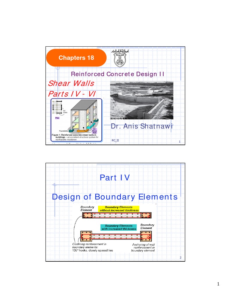 Shear Walls Parts IV - VI: Design of Boundary Elements | PDF | Strength ...
