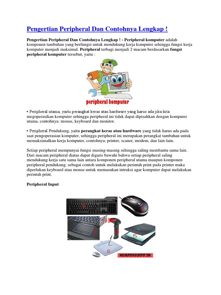 Pengertian Peripheral Dan Contohnya Lengkap | PDF