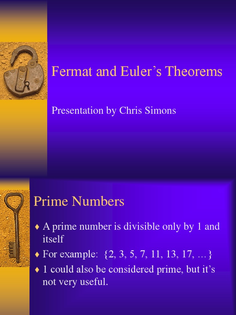 Fermat and Euler Ts Theorems | PDF | Prime Number | Abstract Algebra