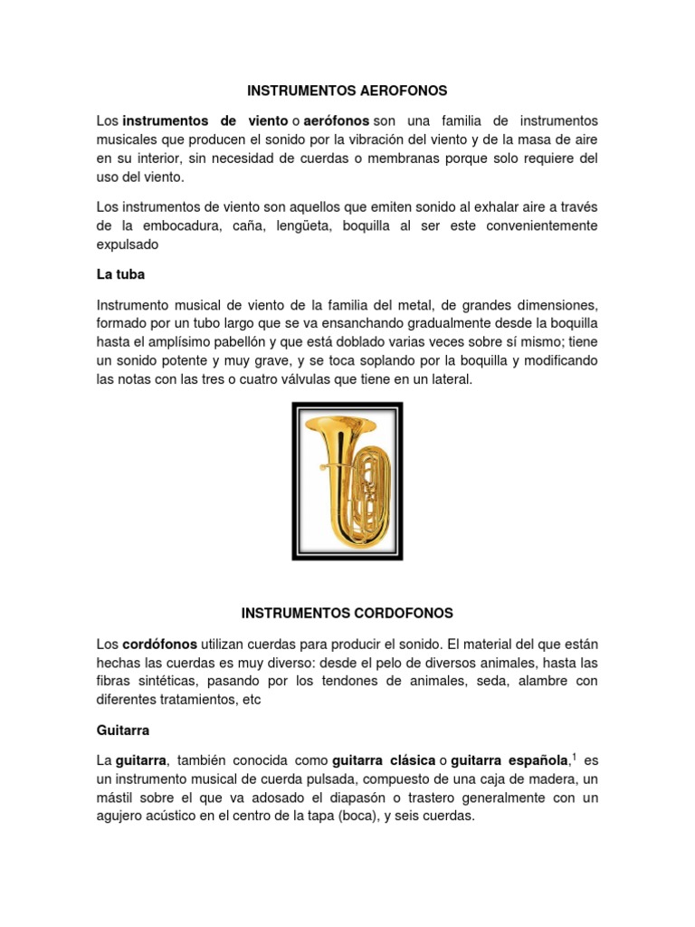 Instrumentos Aerofonos | PDF
