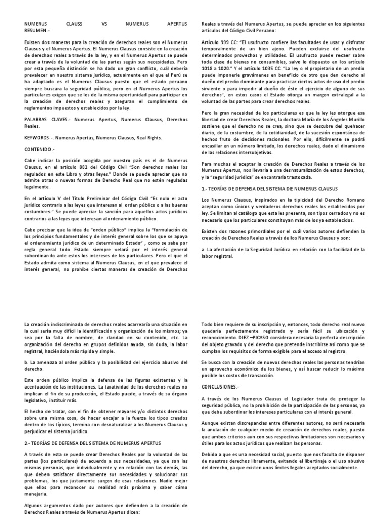 Numerus Clauss VS Numerus Apertus | PDF | Propiedad | Estado (política)