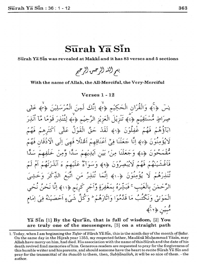 Surah Yasin Explained - Maariful Quran | PDF | Prophets And Messengers ...