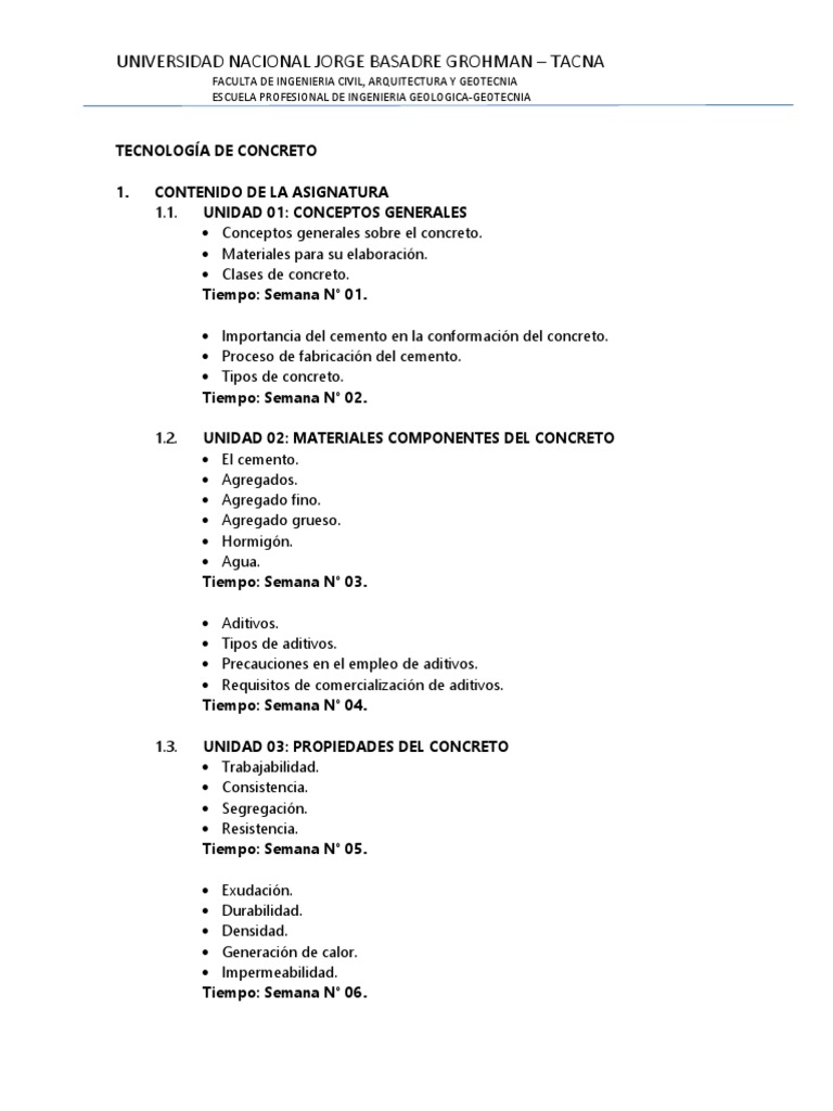 Tecnologia de Concreto Temas | PDF | Cemento | Hormigón