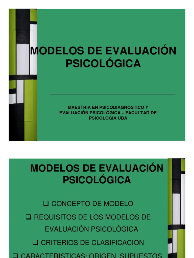 Modelos de Ev - Psi | PDF | Sicología | Neuropsicología
