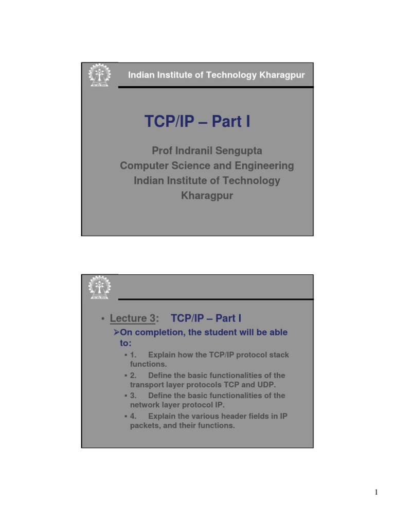 Lecture 03 | PDF | Internet Protocols | Internet Protocol Suite