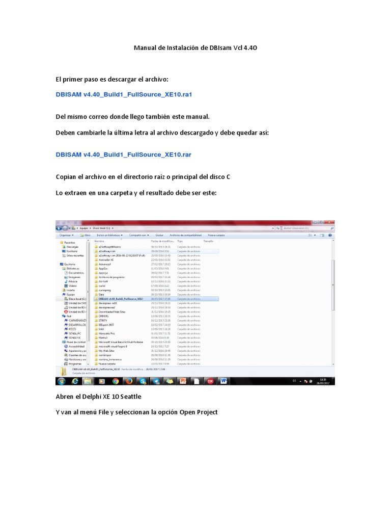Manual de Instalacion de DBIsam VCL 4.40 | PDF | Archivo de computadora ...