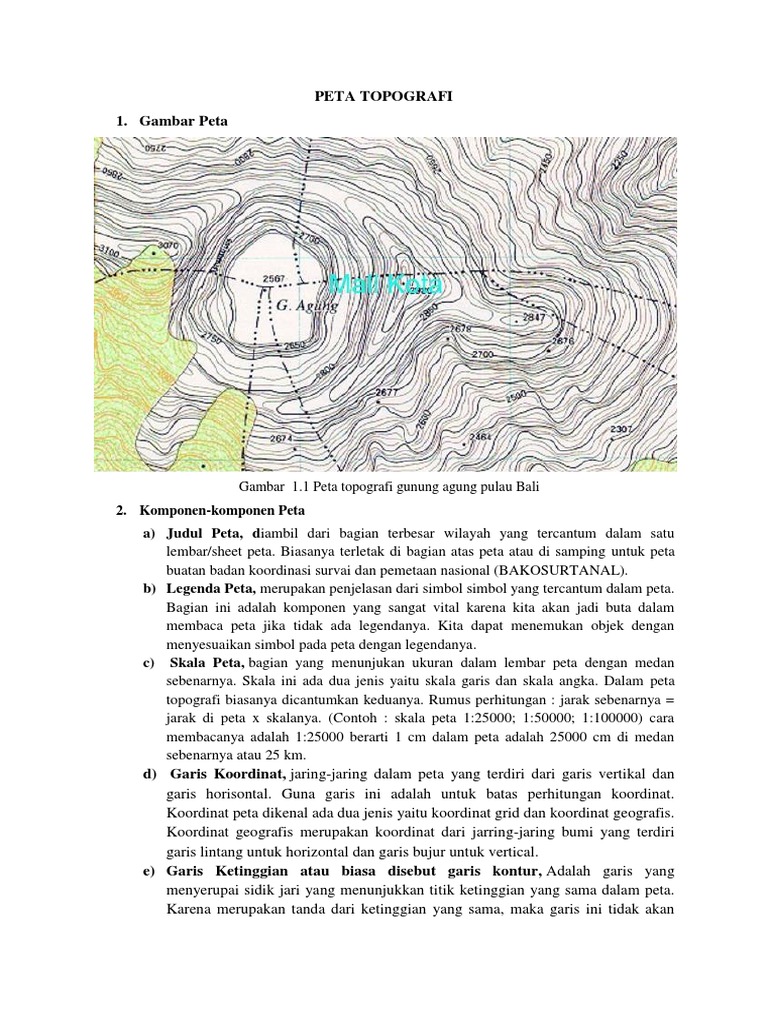 Peta Topografi | PDF