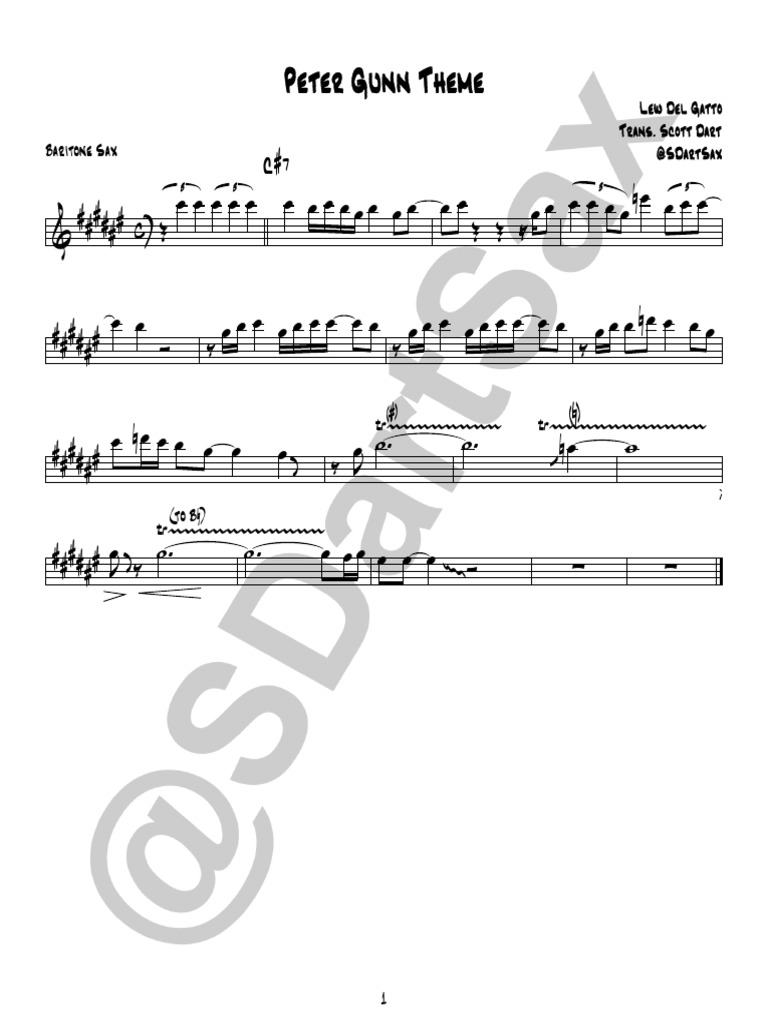 Lew Del Gatto - Peter Gunn Theme | PDF | Foreign Language Studies ...