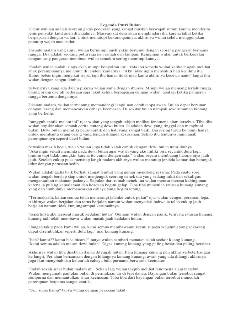 Legenda Putri Bulan | PDF