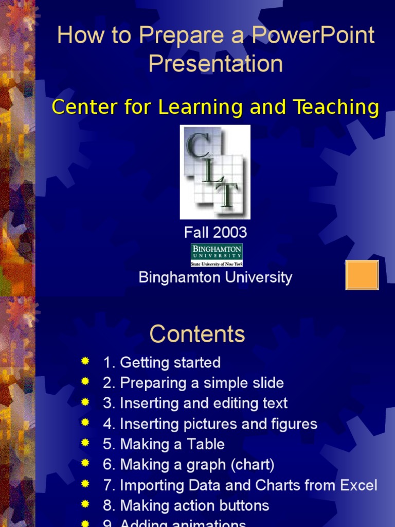 PowerPoint Presentation Preparation Guide | PDF | Microsoft Excel ...