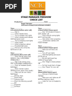 Stage Manager | PDF | Theatre | Performing Arts