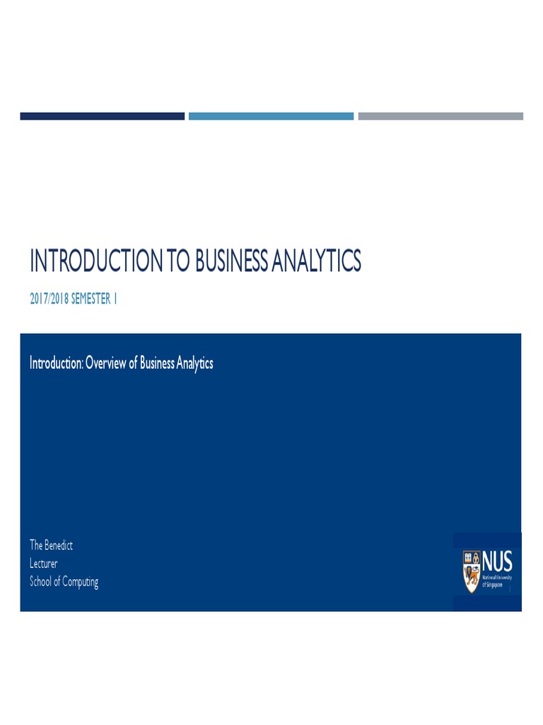 Introduction to Business Analytics | PDF | Analytics | R (Programming ...