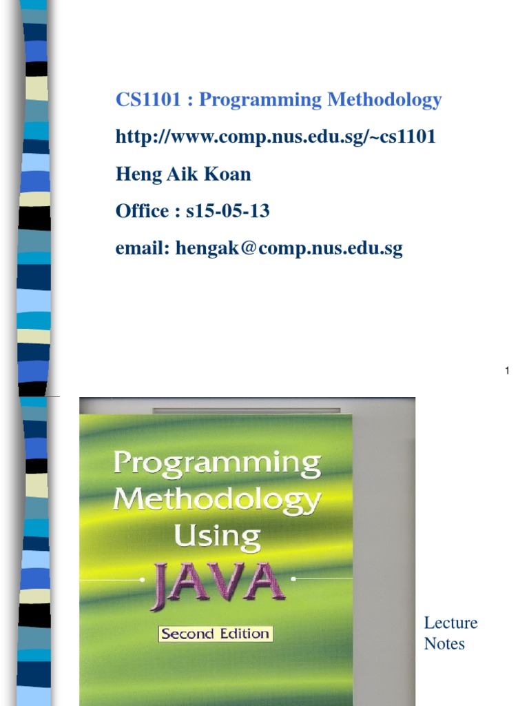 NUS CS101 - Lecture 1 | PDF | Computer Programming | Algorithms NUS CS101 - Lecture 1 | PDF | Computer Programming | Algorithms