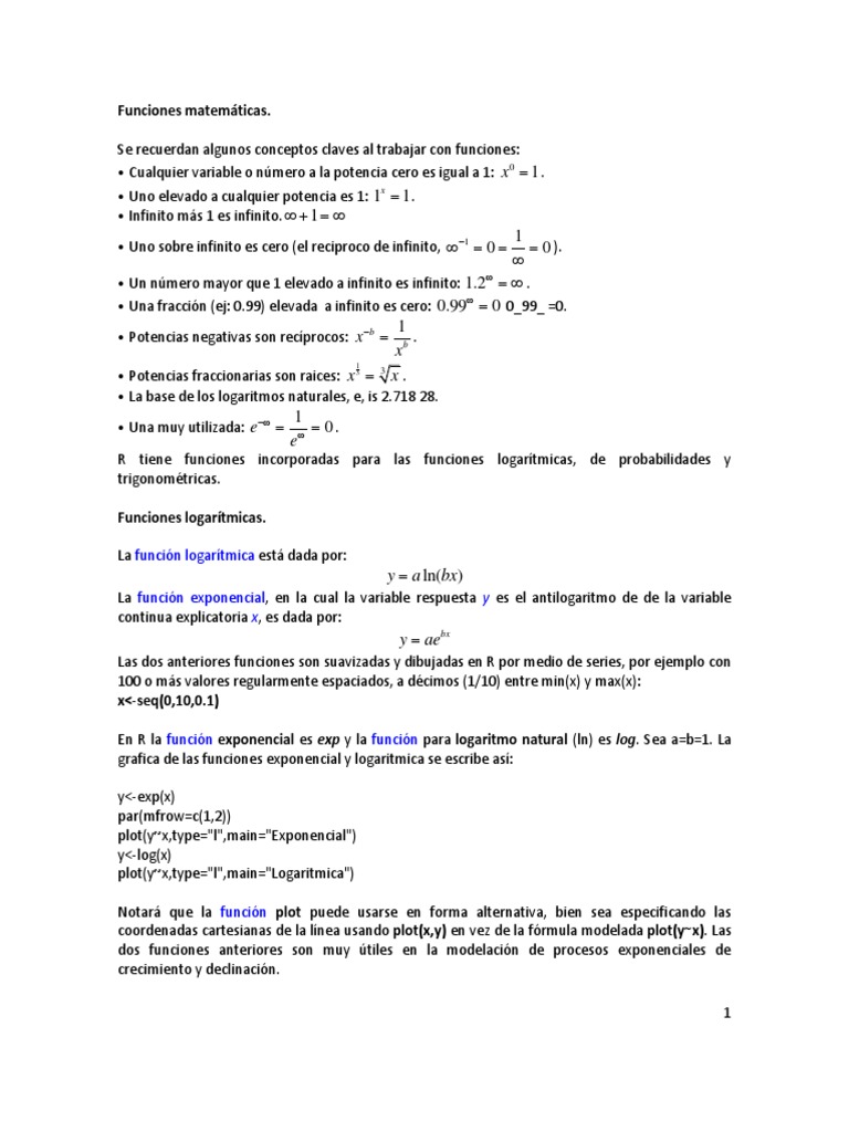 Funciones Matematicas | PDF | Distribución normal | Distribución de ...