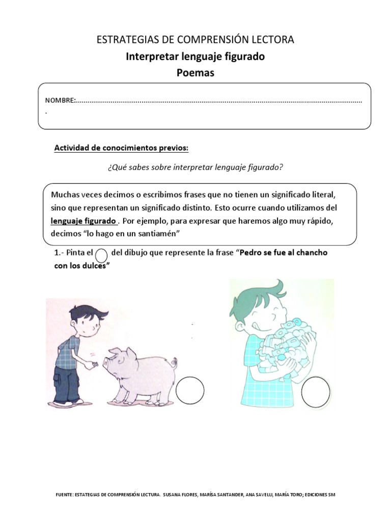 Lenguaje Figurado 3° | PDF | Lectura (proceso)