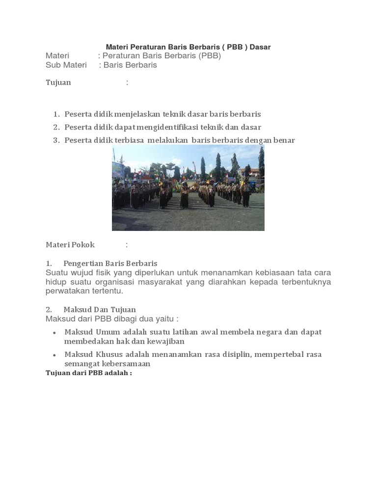 Materi Peraturan Baris Berbaris | PDF