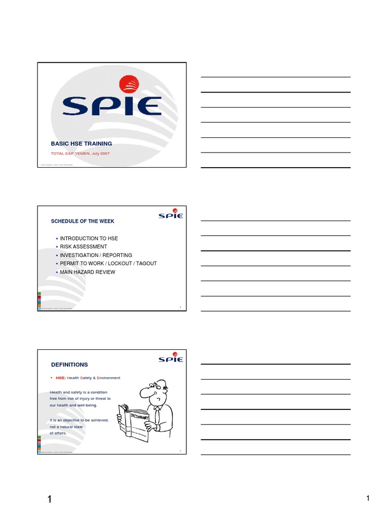 Spie Hse Training | PDF | Hazards | Occupational Safety And Health