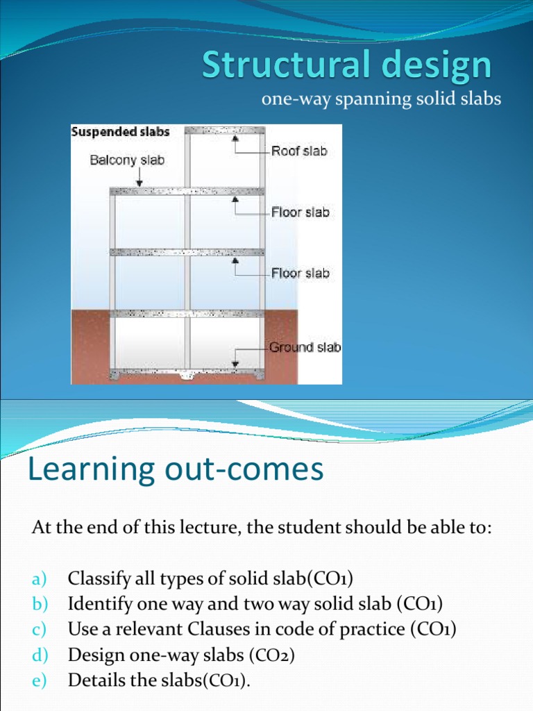 One-Way Slab Design and Analysis | PDF | Bending | Beam (Structure)