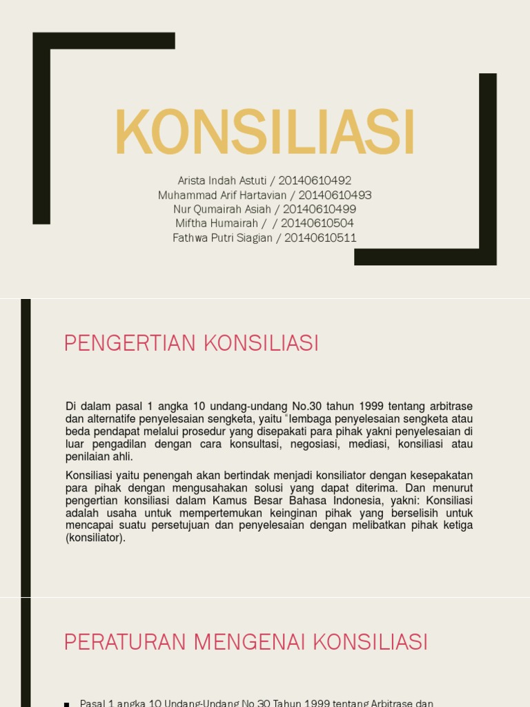 Konsiliasi - Aps | PDF