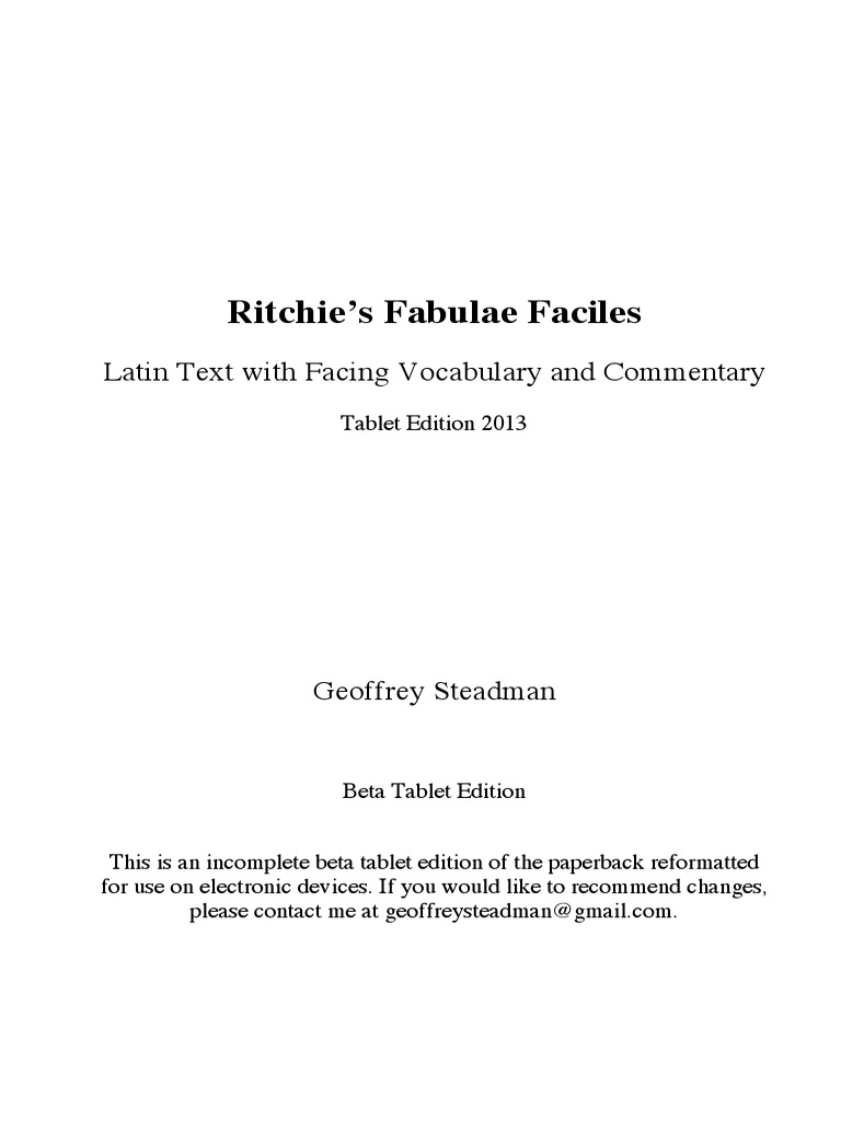 Fabulae Latinae | PDF | Vocabulary | Latin