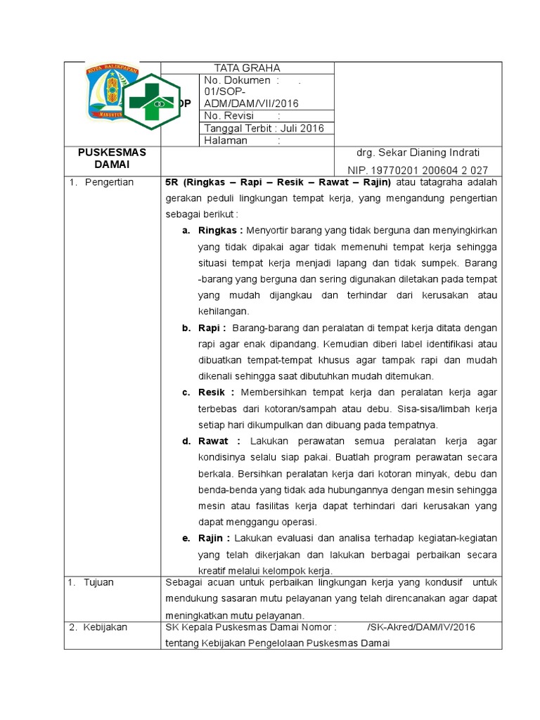Sop Tata Graha PDF | PDF