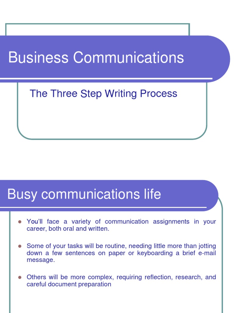 3 Step Process To Writing Business Messages | PDF | Mass Media ...
