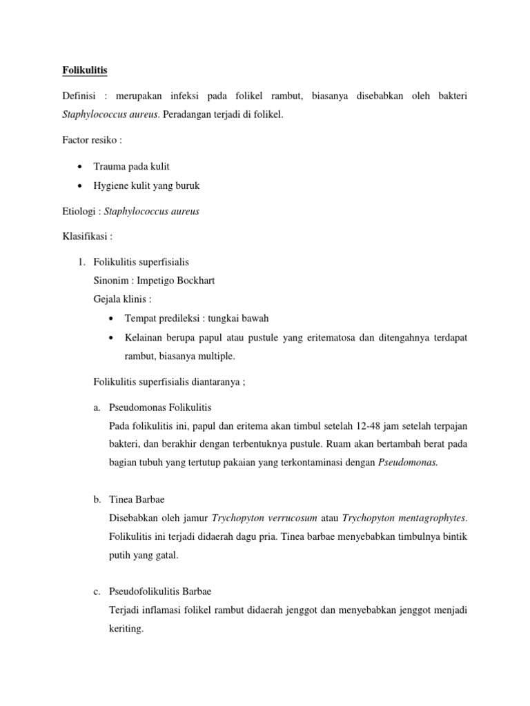 Folikulitis | PDF