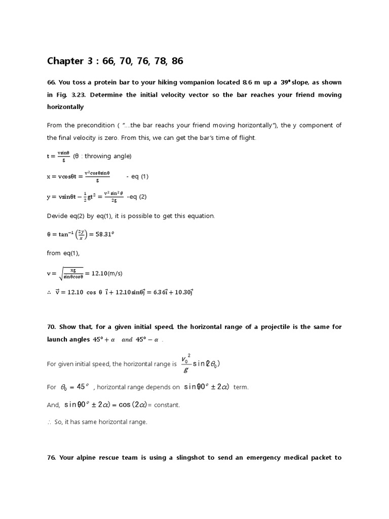 Recommended Prob - ch3 | PDF | Trigonometric Functions | Angle