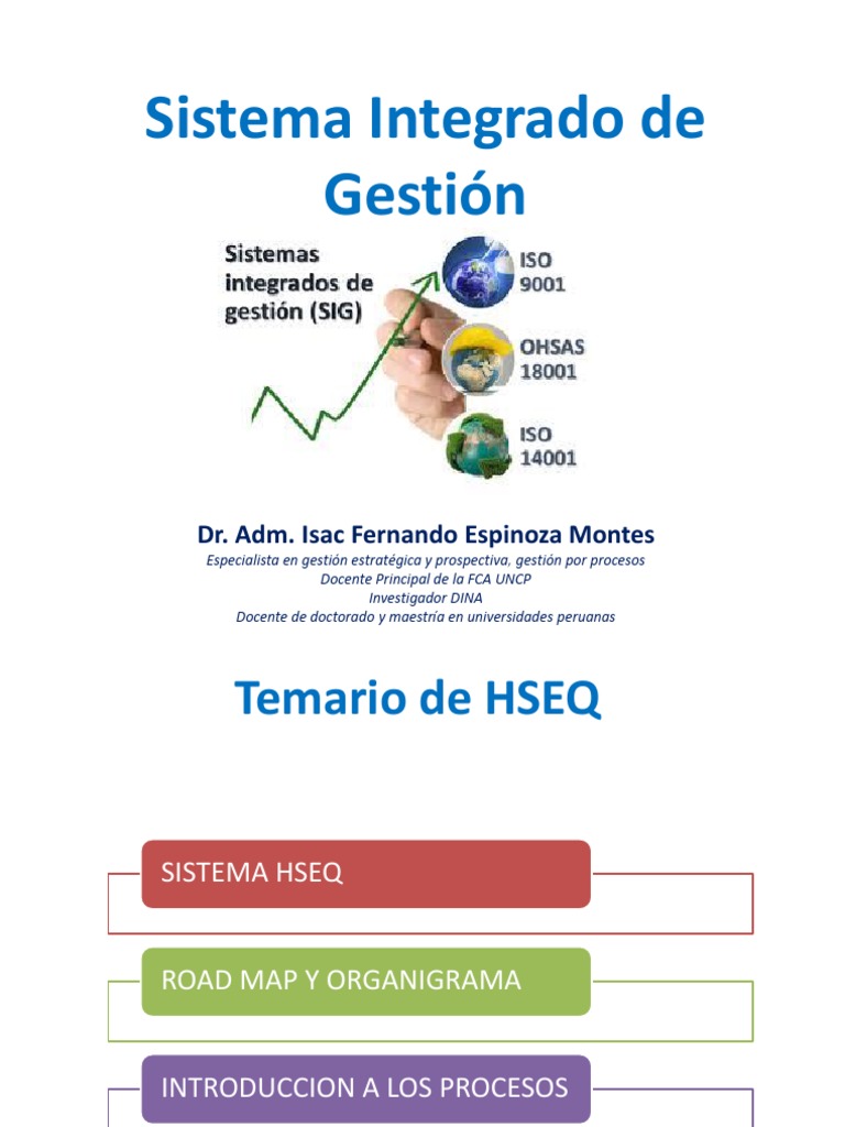 Gestión Integral Hseq Pdf Calidad Comercial Maestros
