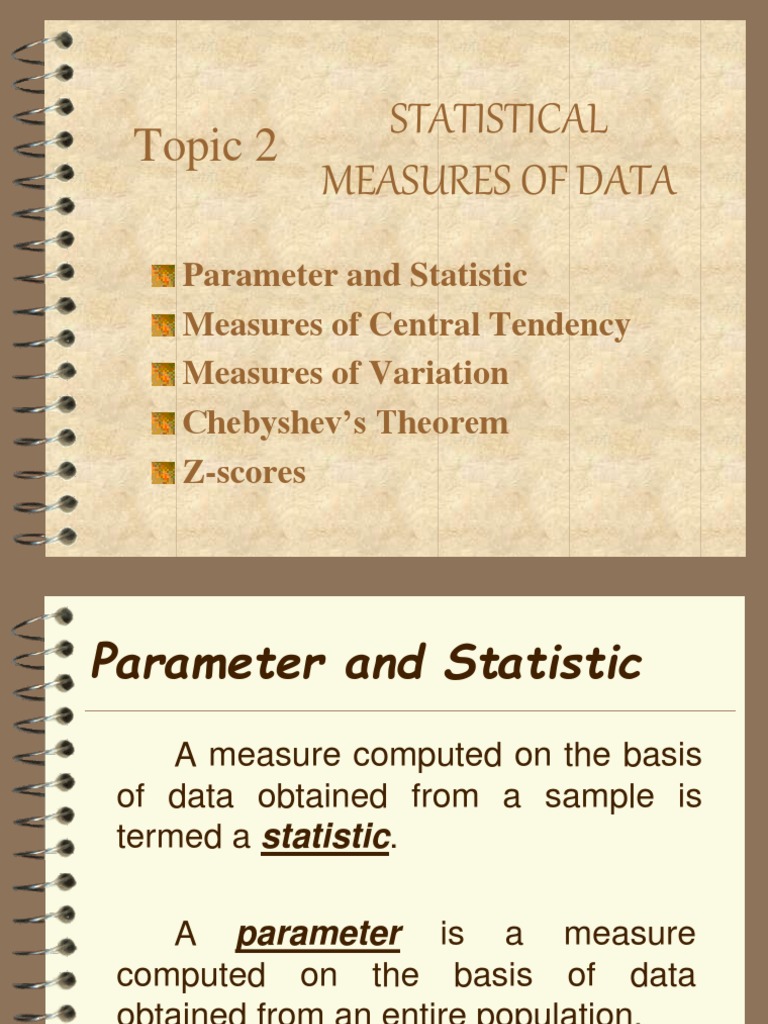Day 2-Statistical Measures of Data Rev | PDF | Mean | Statistic