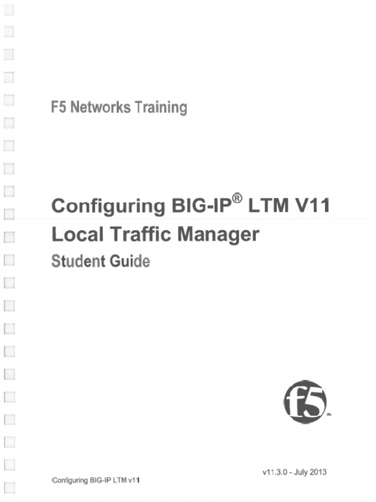 F5 Configuring Big Ip Ltm V11 Student Guide Pdf Pdf