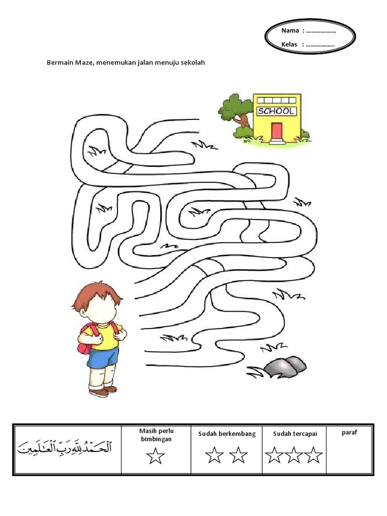 Lembar Kerja TK - Bermain Maze | PDF