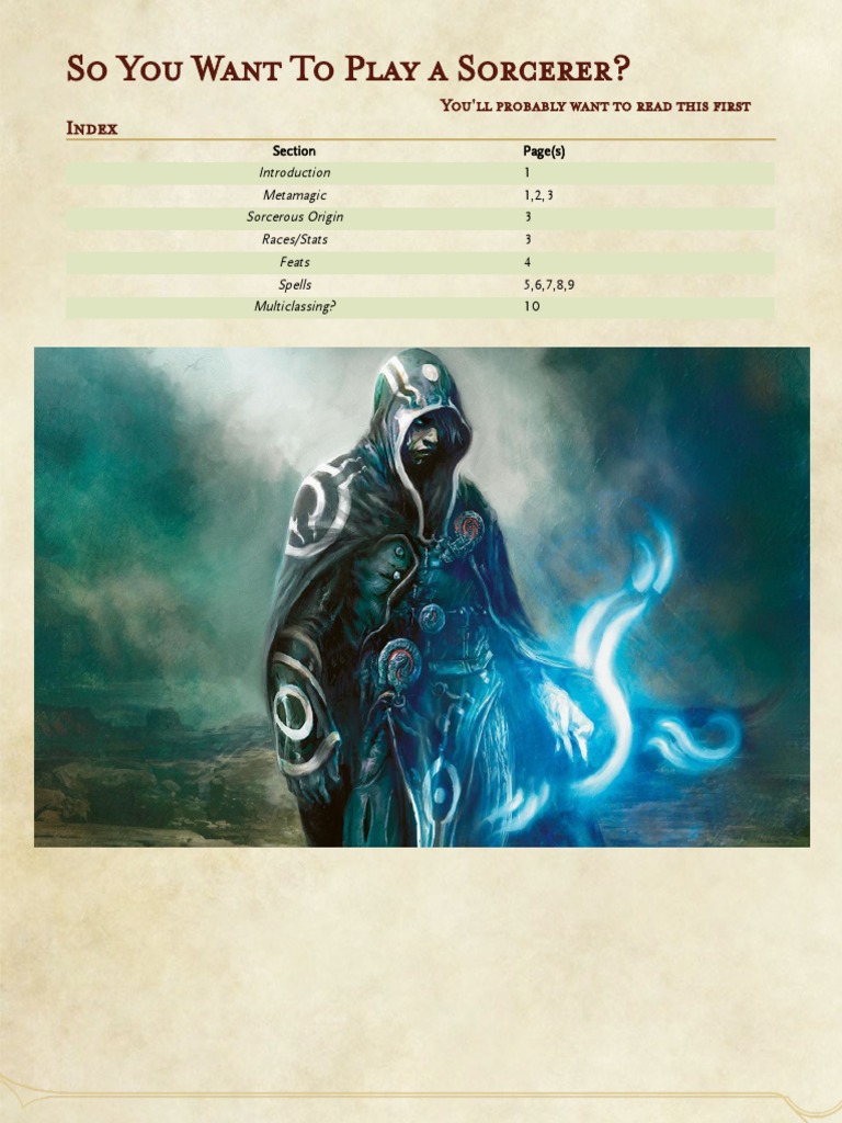 Guru's Sorcerer Guide | PDF | Magician (Fantasy) | Magic (Paranormal)