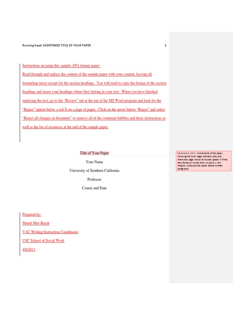 Sample APA Paper PDF | PDF | Citation | Information Science