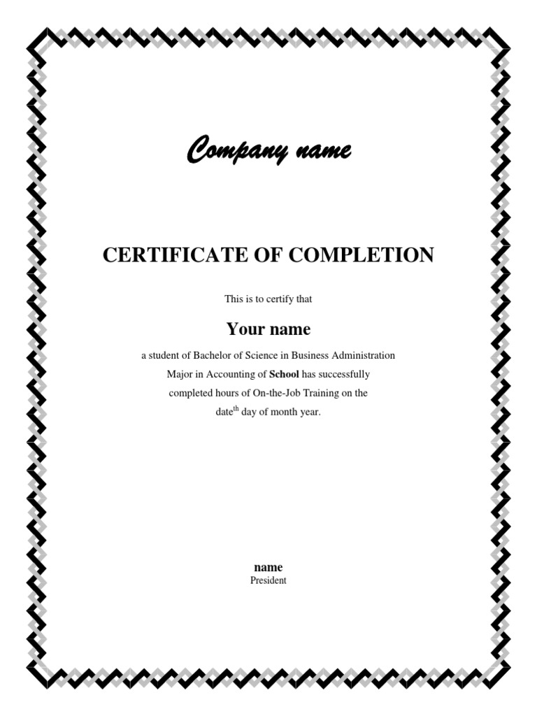 OJT Certification Sample | PDF | Behavior Modification | Learning