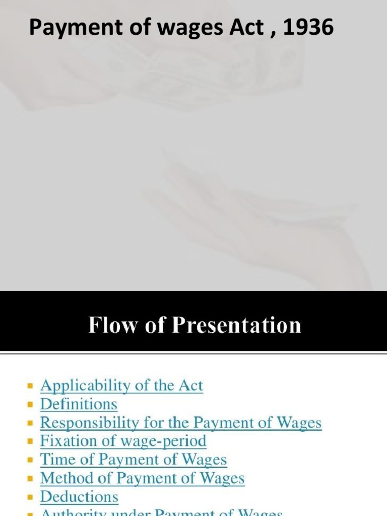 Payment of Wages Act, 1936 | PDF