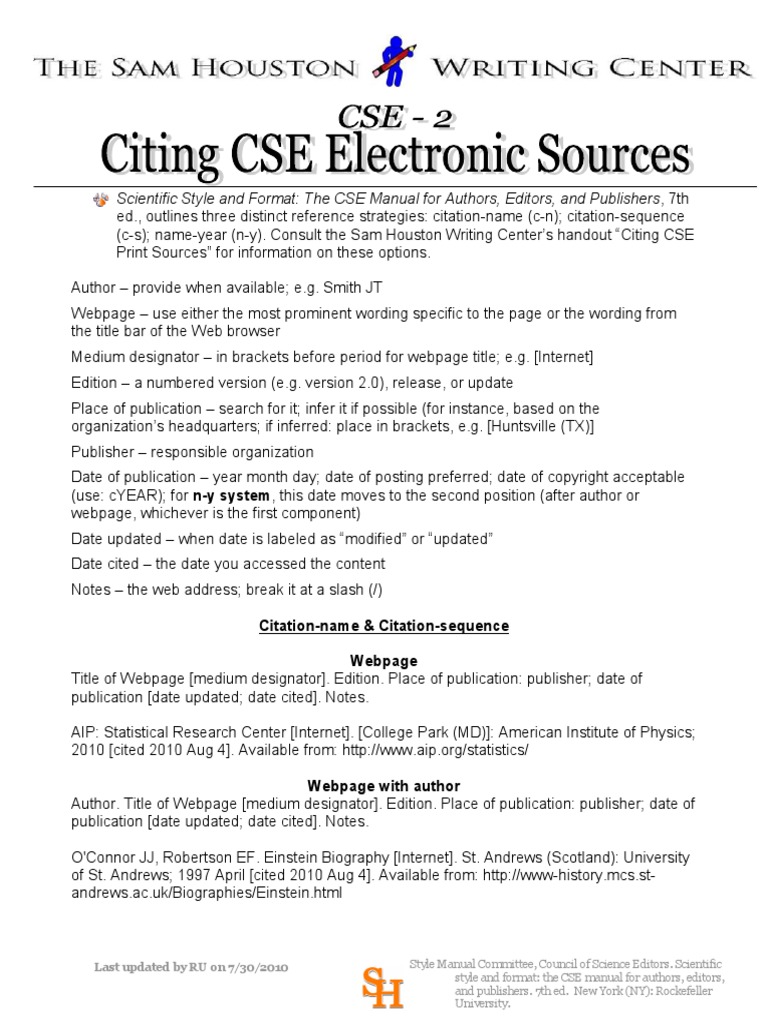 Scientific Style and Format: The CSE Manual for Authors, Editors, and ...