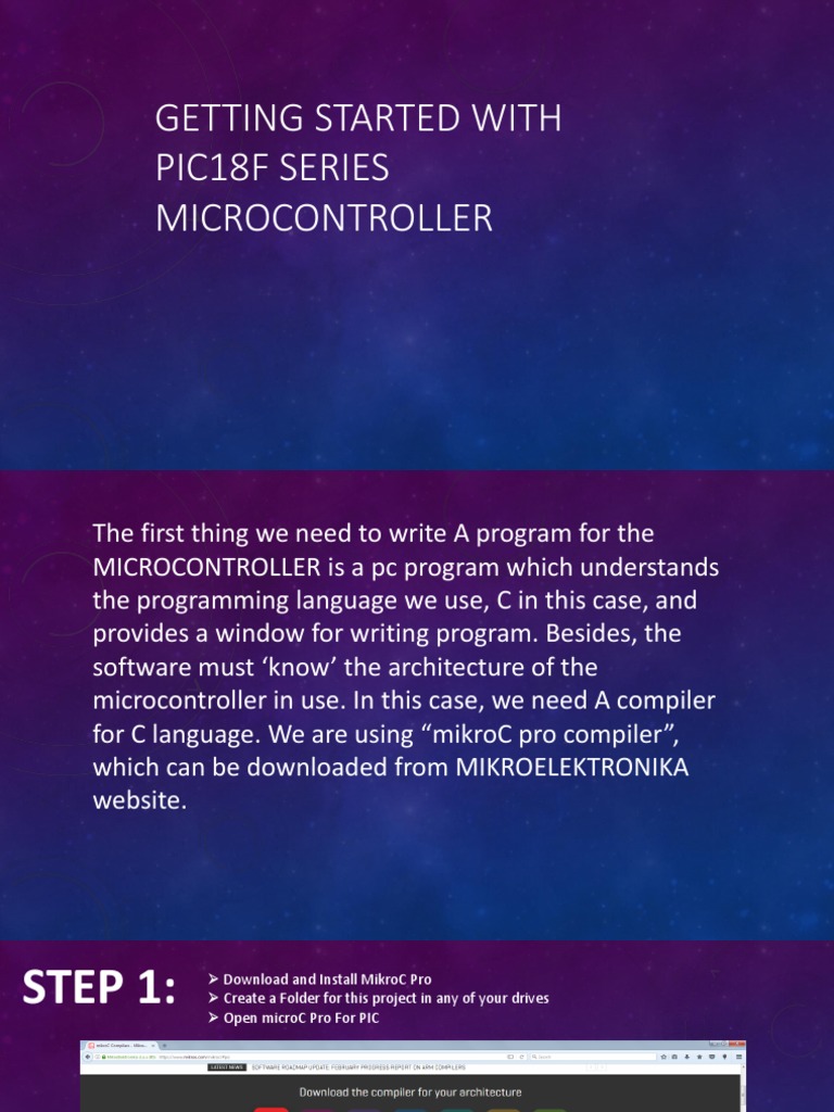 Getting Started With Pic18F Series Microcontroller | PDF