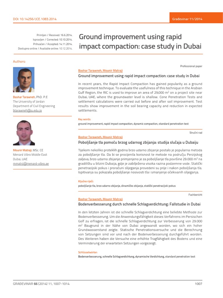 Rapid Impact Compaction | PDF | Groundwater | Soil