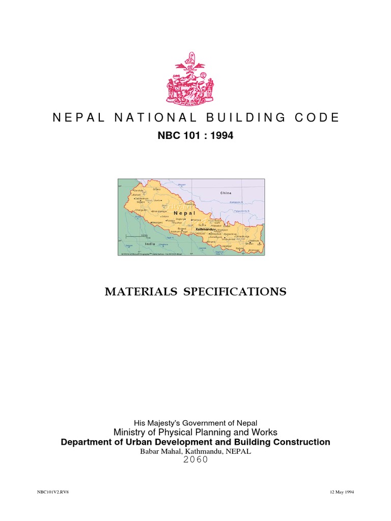 Nepal National Building Code NBC 101 | PDF | Masonry | Concrete