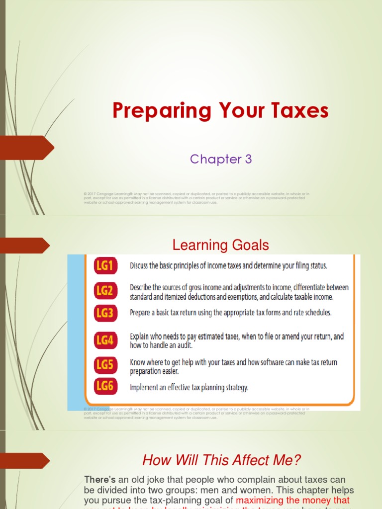 Chapter 3 Slides | PDF | Income Tax In The United States | Tax Deduction