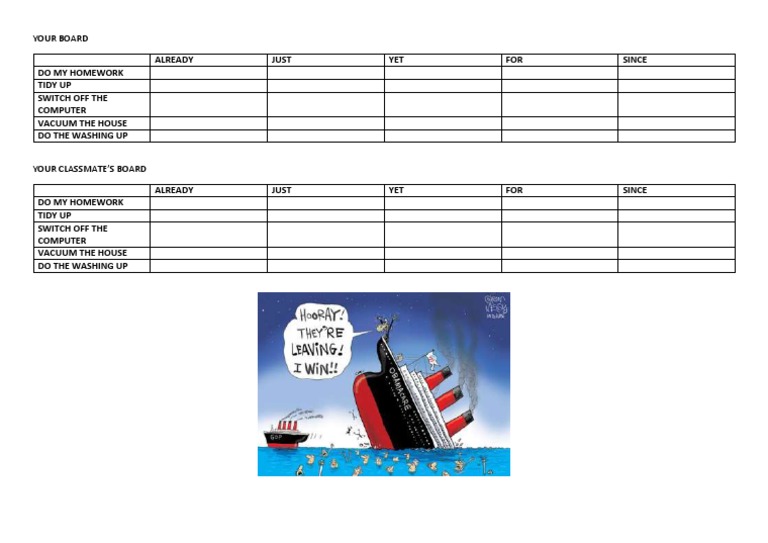 Battleship Game - Present Perfect | PDF