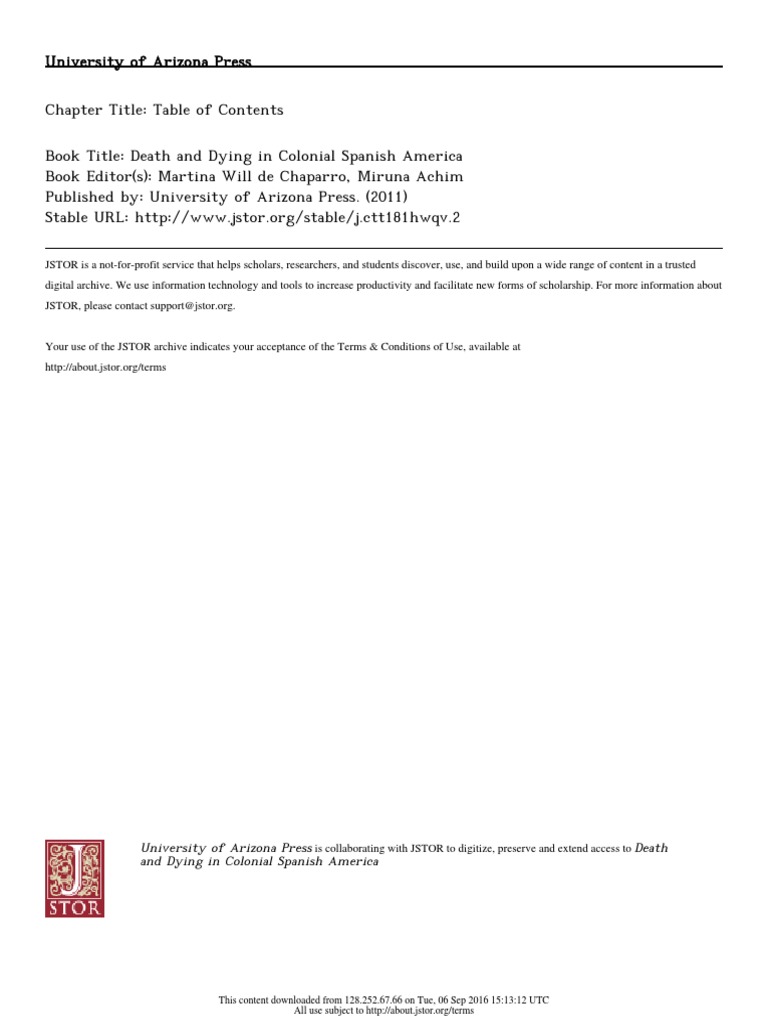 Death and Dying in Colonial Spanish America | PDF | New Spain