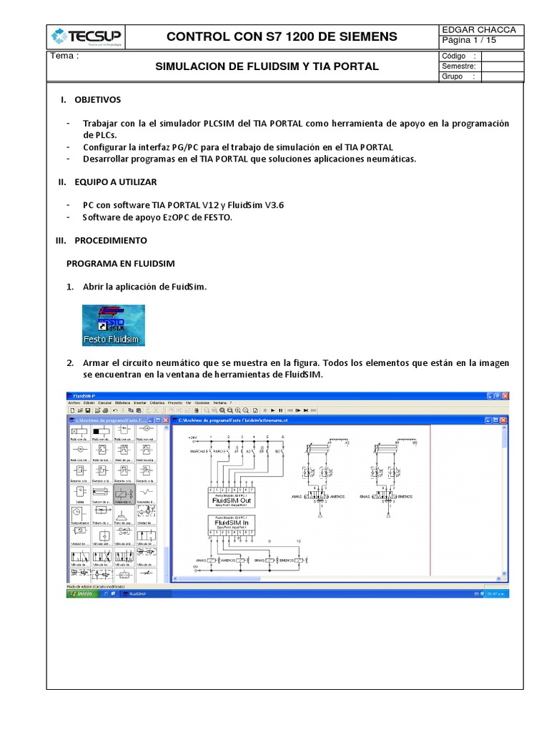 Simulación de TIA PORTAL y Fluid Sim | PDF | Dirección IP | Ingeniería Informática