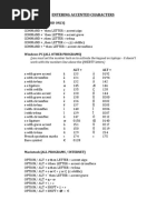 French Accents Alt Codes | PDF | Graphemes | Languages