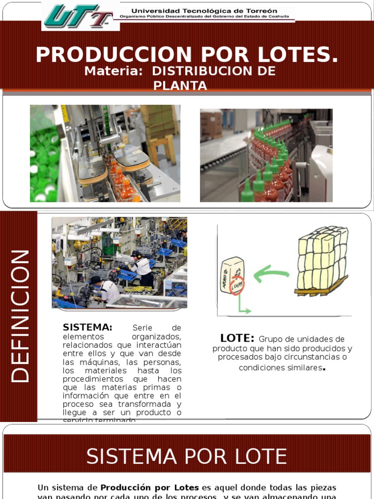 Produccion Por Lotes | PDF | Inventario | Producción y fabricación
