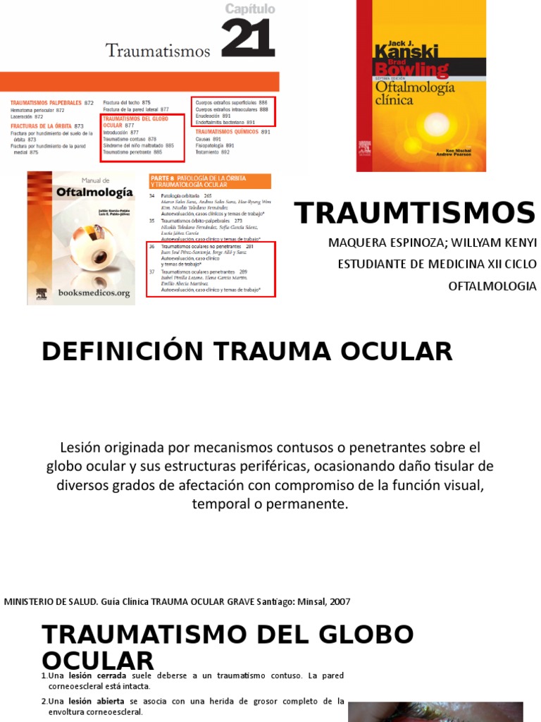Trauma Ocular | PDF | Lesión | Ojo humano