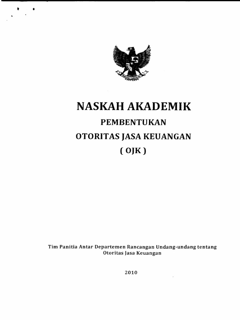 Naskah Akademik RUU OJK PDF | PDF